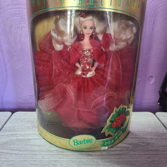 Barbie | Toys | Barbie Festive Doll In Sparkling Red Gown | Poshmark